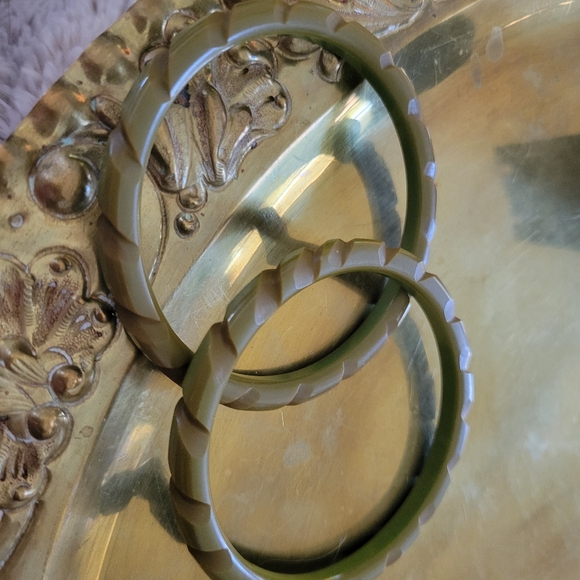 Bakelite | Jewelry | Vintage Bakelite Bracelet Bangle Spacer Art Deco ...